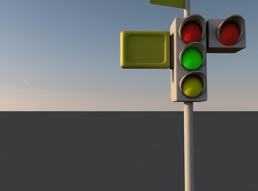 3D Traffic Light Model free 3D model | CGTrader