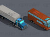 3D model Low Poly Truck Pack 03 Isometric VR / AR / low-poly | CGTrader