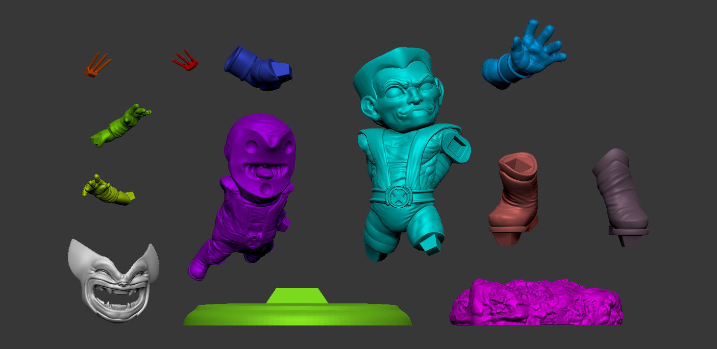 wolverine colossus chibi 3D model 3D printable | CGTrader