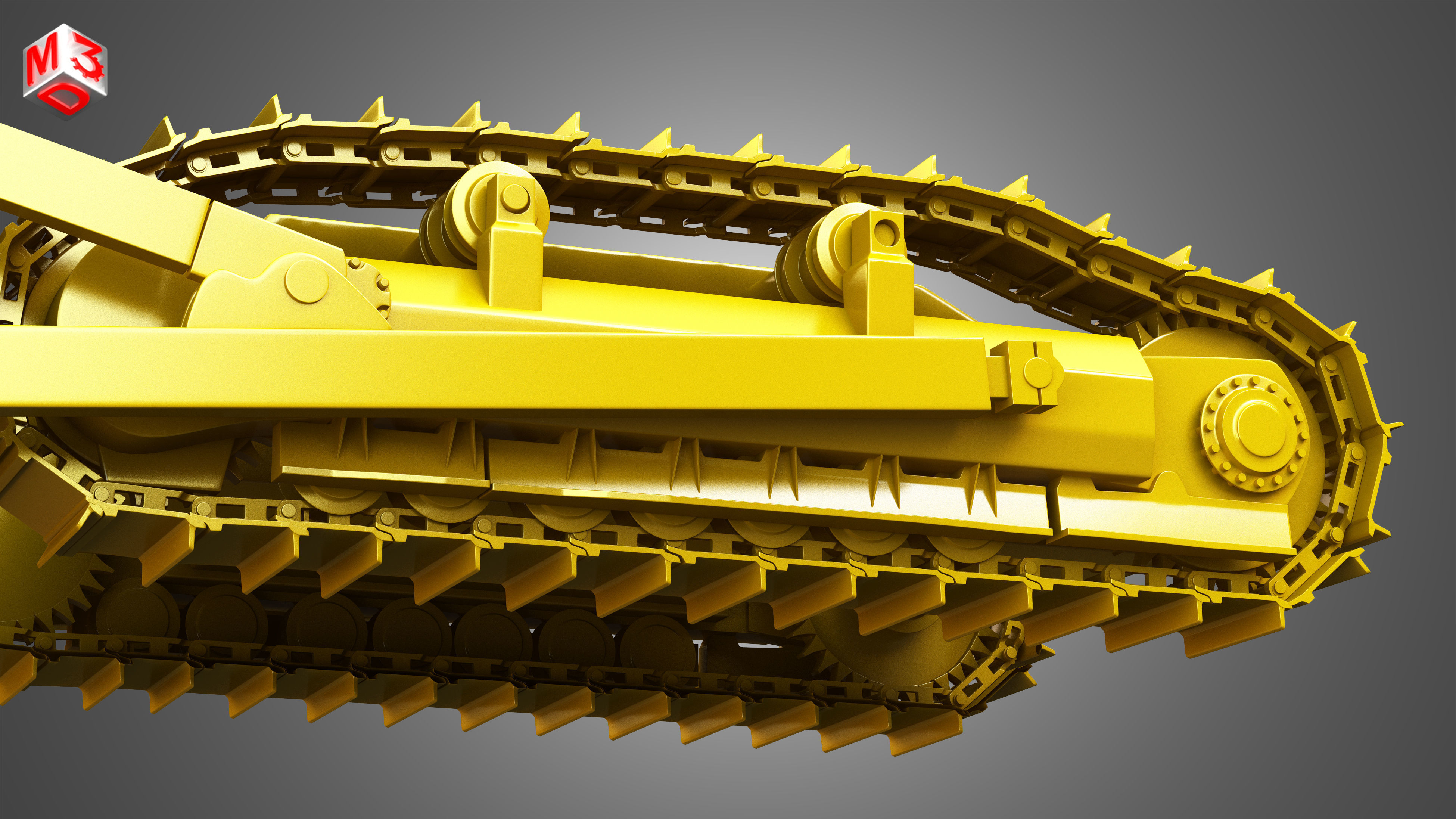 Bulldozer Tracks with ground engaging tool 3D model | CGTrader
