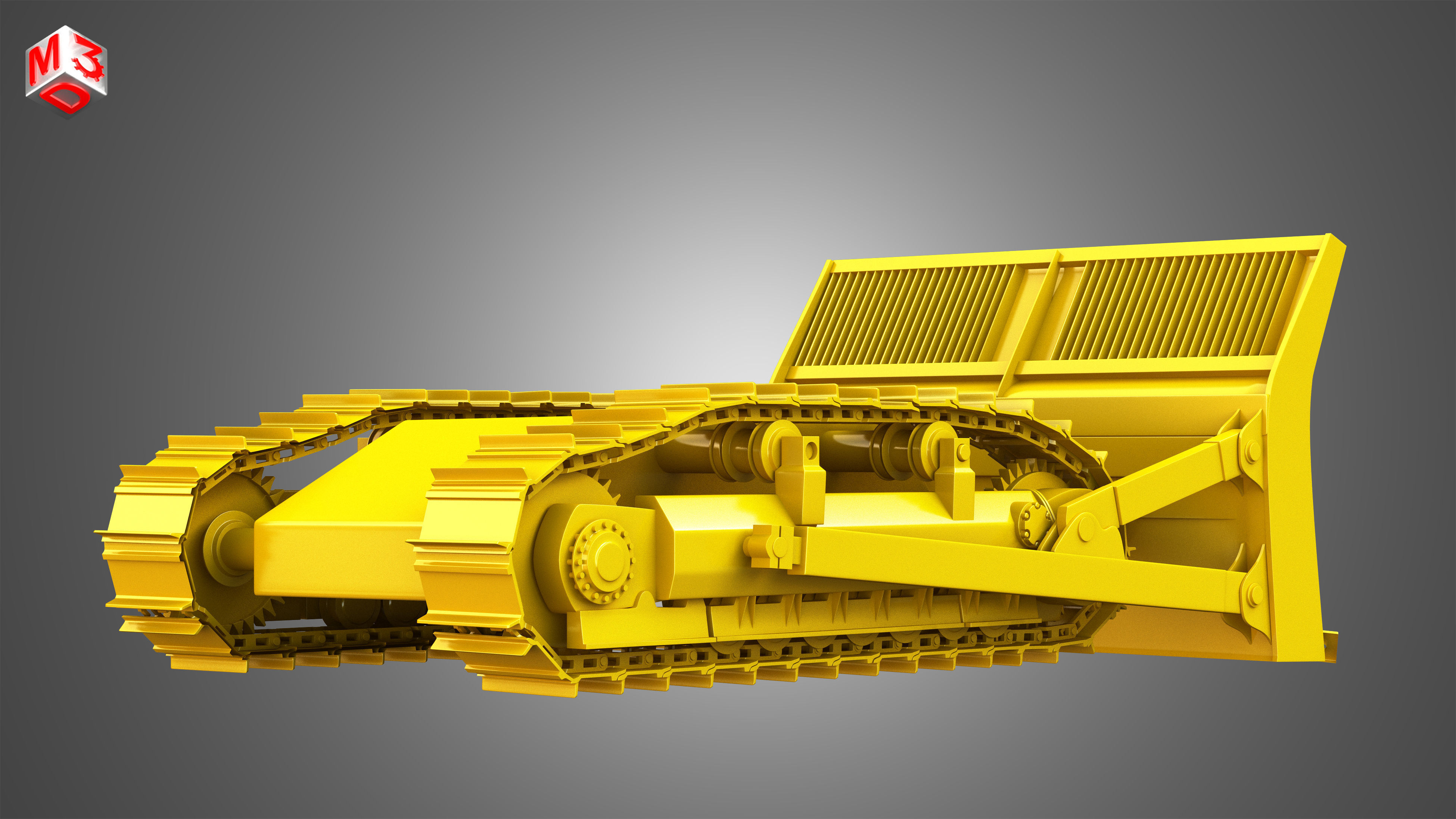 Bulldozer Tracks with ground engaging tool 3D model | CGTrader