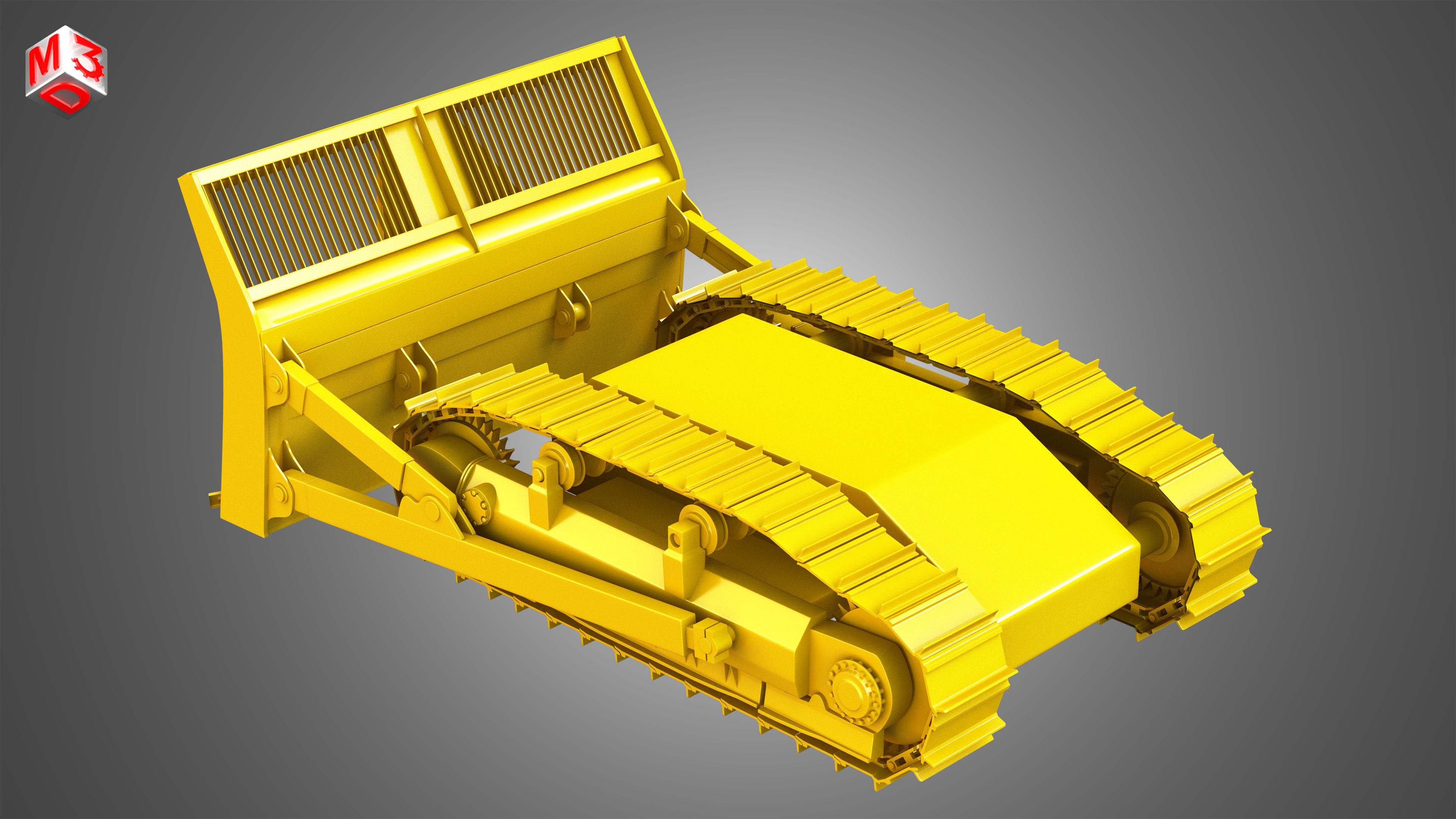 Bulldozer Tracks with ground engaging tool 3D model | CGTrader