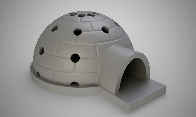 Igloo Pen Holder 3D model 3D printable | CGTrader