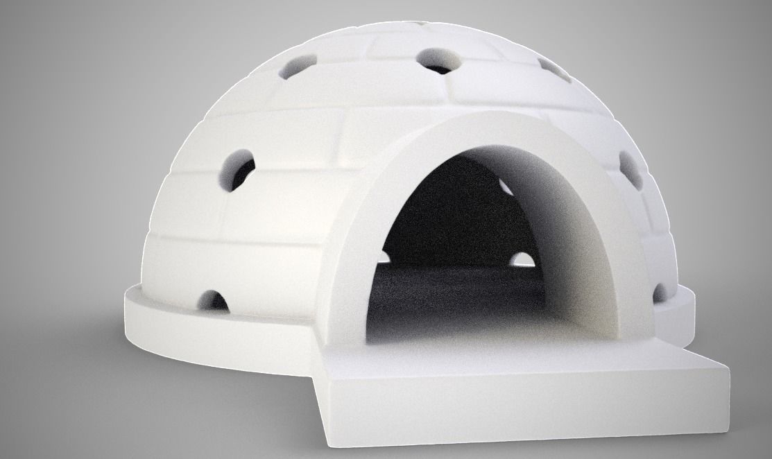 Igloo Pen Holder 3D model 3D printable | CGTrader