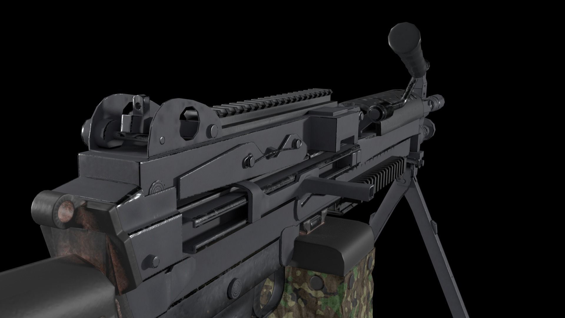 3D model M249 Squad Automatic Weapon VR / AR / low-poly | CGTrader