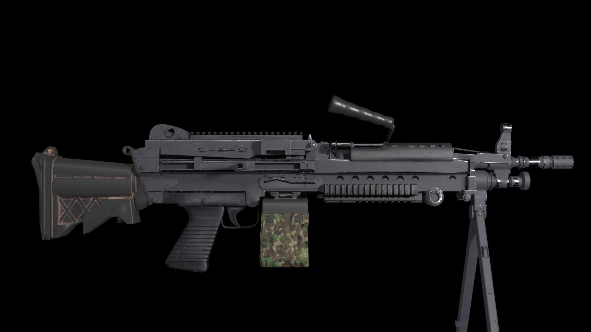 3D model M249 Squad Automatic Weapon VR / AR / low-poly | CGTrader