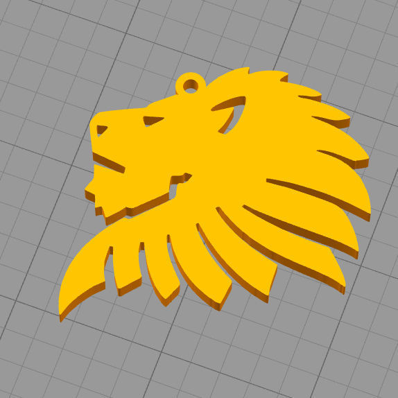 Lion head key chain free 3D model 3D printable | CGTrader