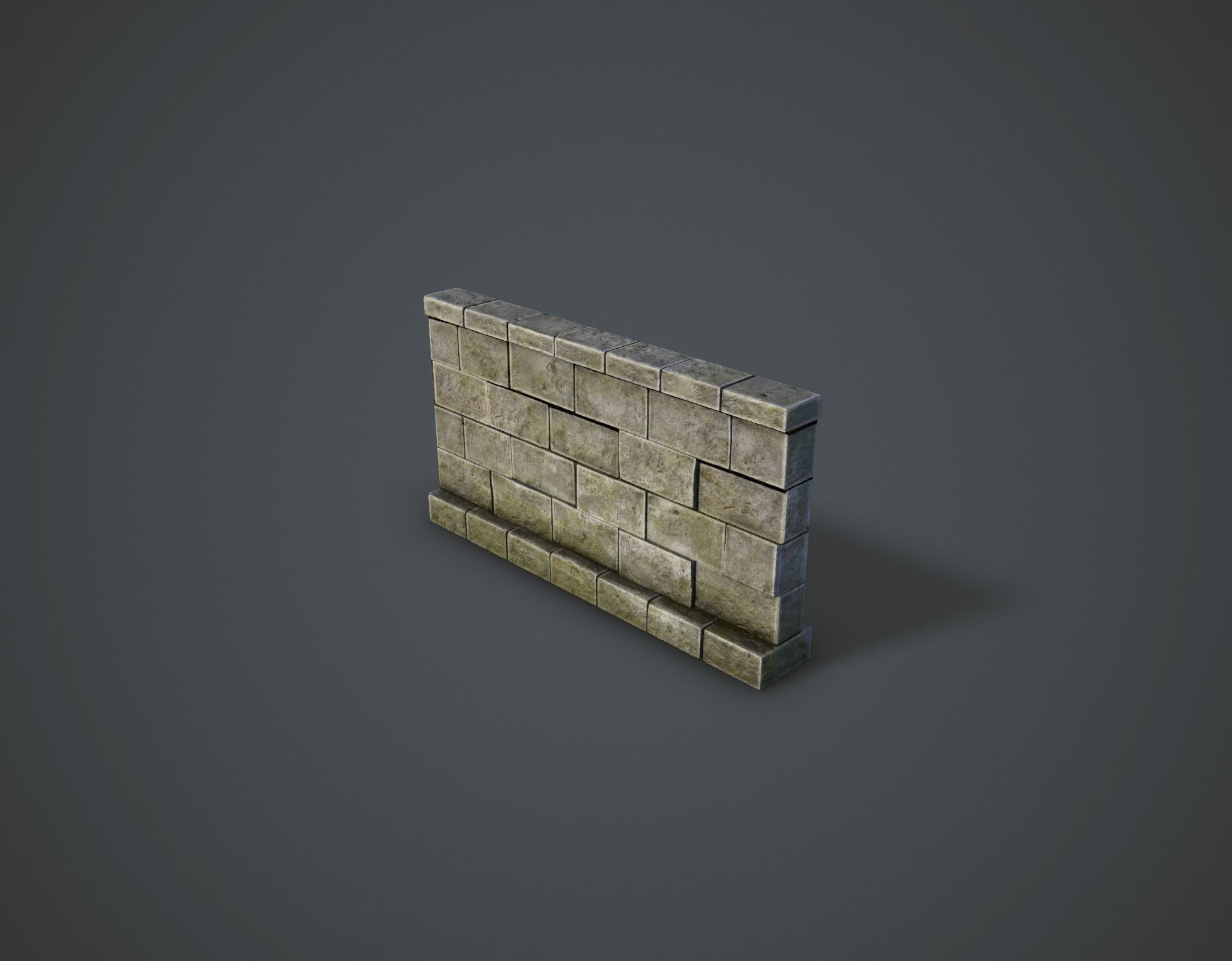 3D model Stone Wall VR / AR / low-poly | CGTrader