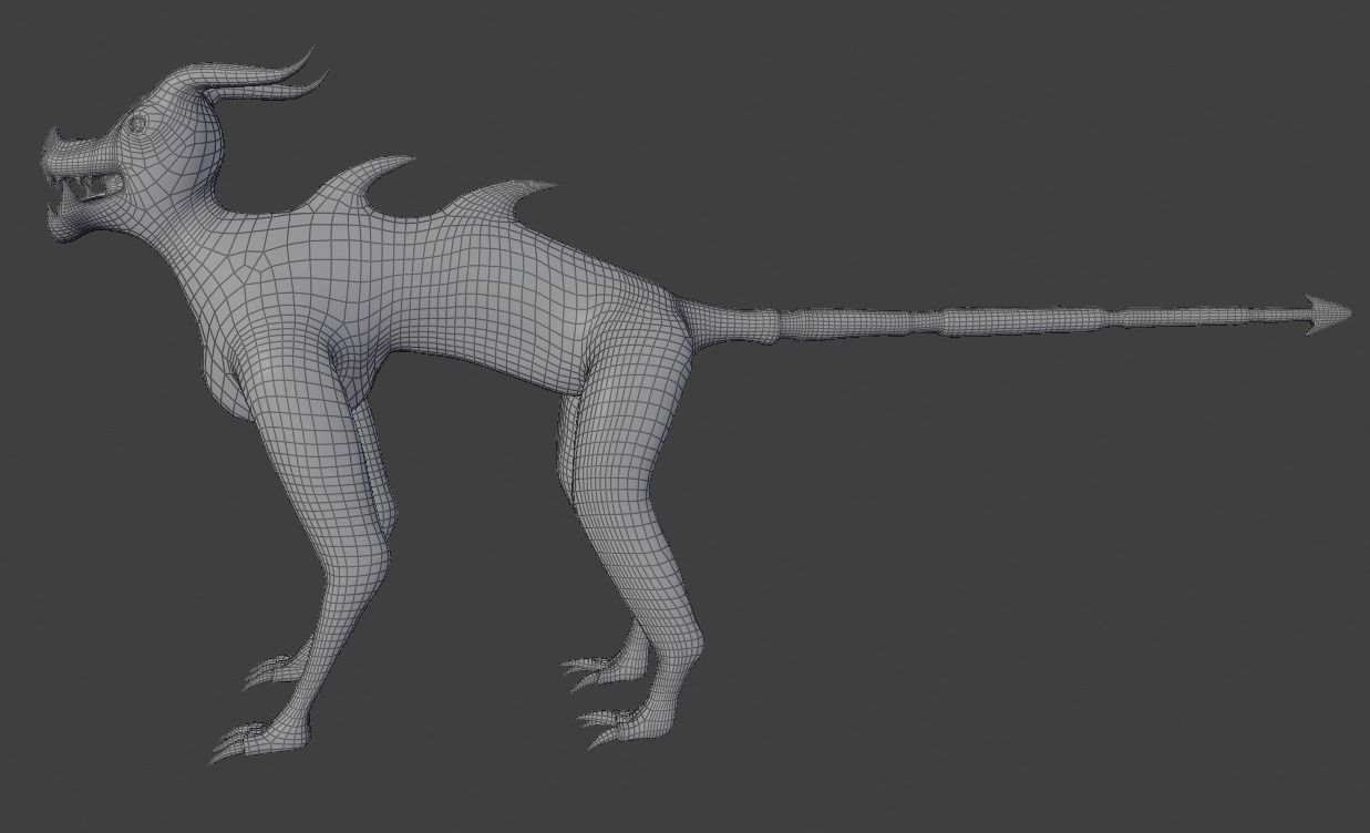 3D model Quadruped Creature VR / AR / low-poly rigged | CGTrader