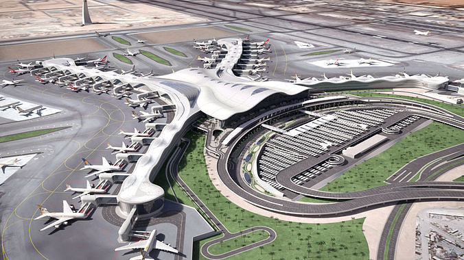 Abu Dhabi Airport 3D model | CGTrader