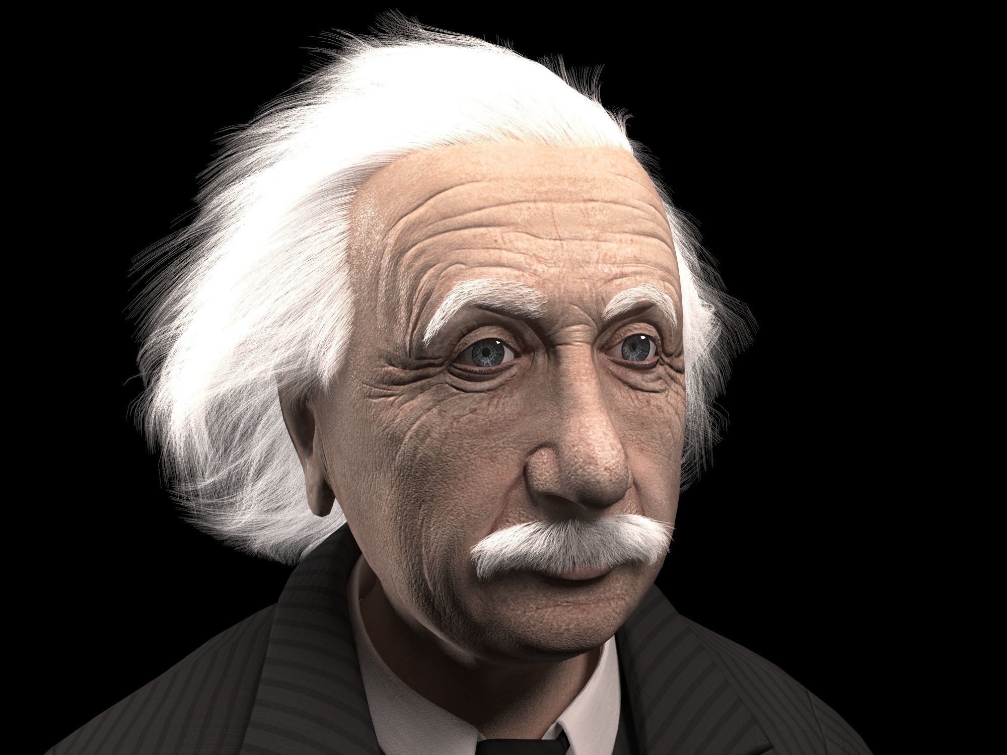 Albert Einstein 3D model rigged | CGTrader