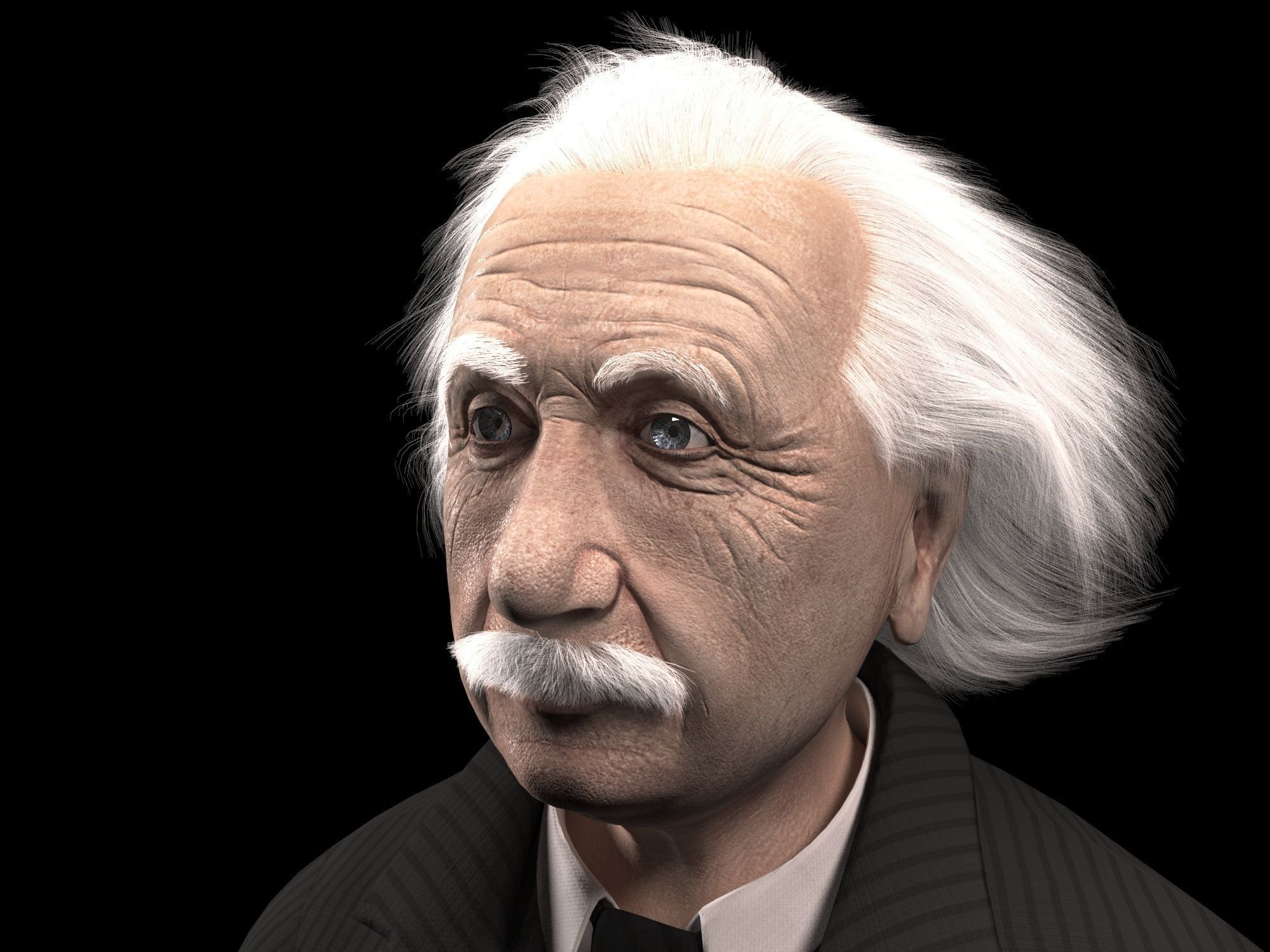 Albert Einstein 3D model rigged | CGTrader
