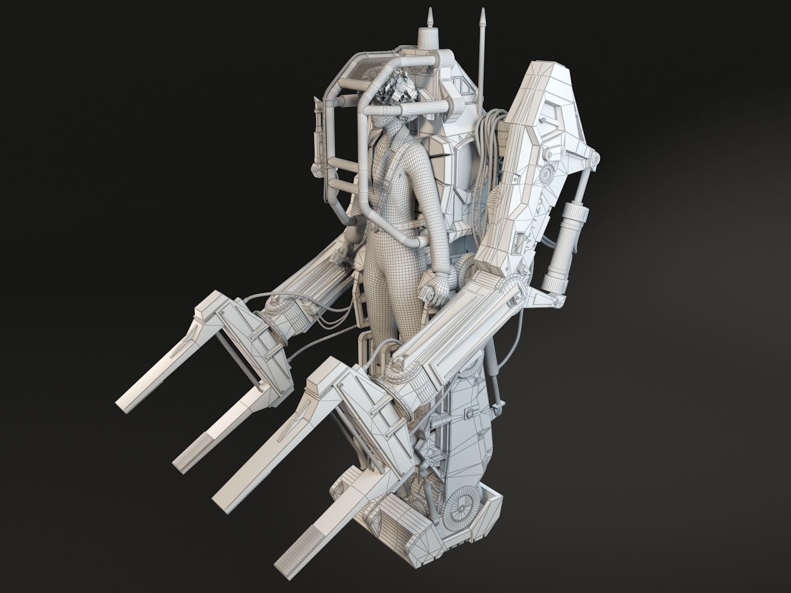 Alien Nostromo Power Loader 3D model rigged | CGTrader
