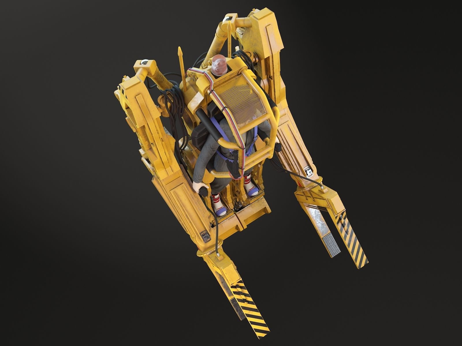 Alien Nostromo Power Loader 3D model rigged | CGTrader