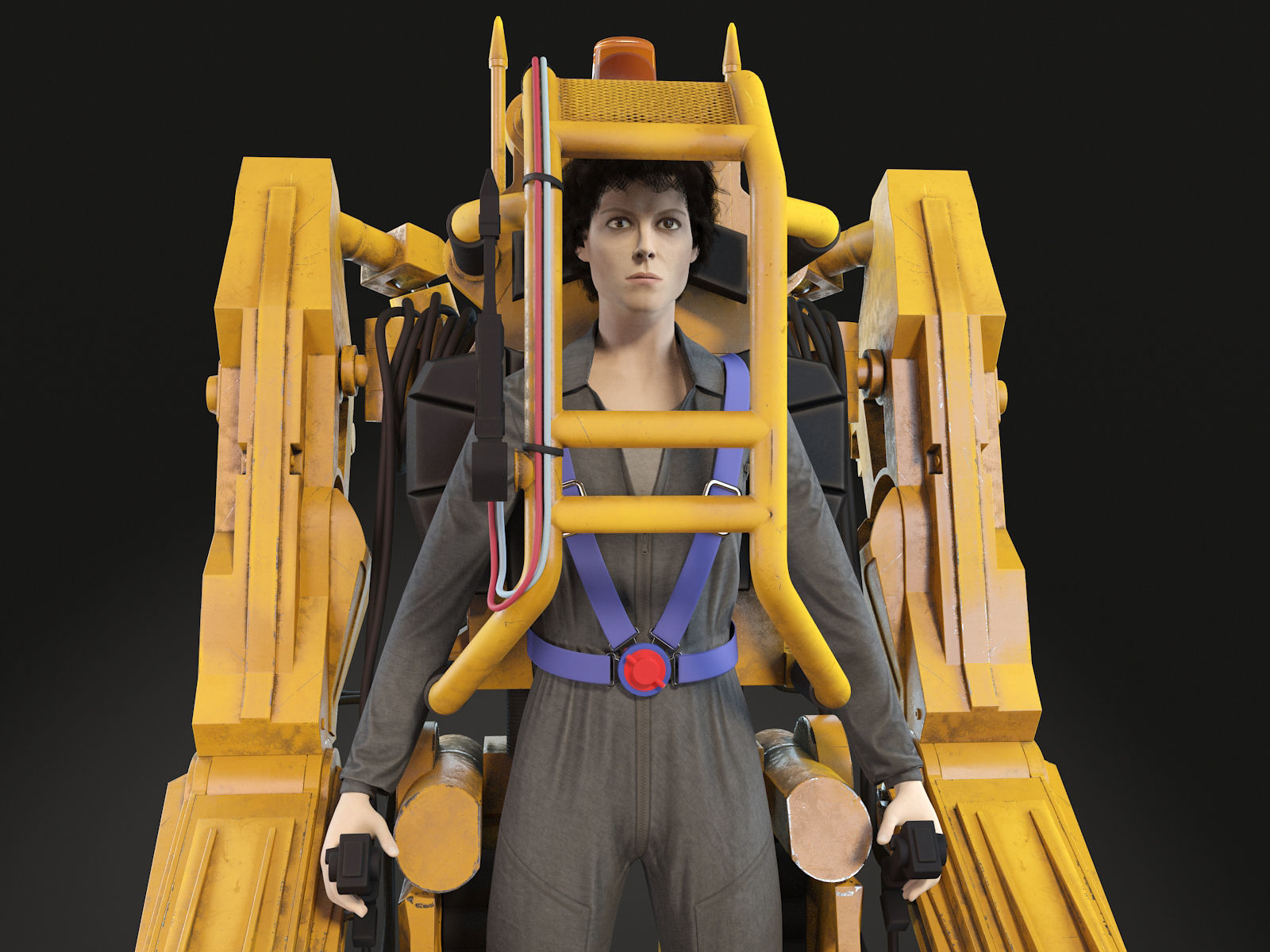Alien Nostromo Power Loader 3D model rigged | CGTrader