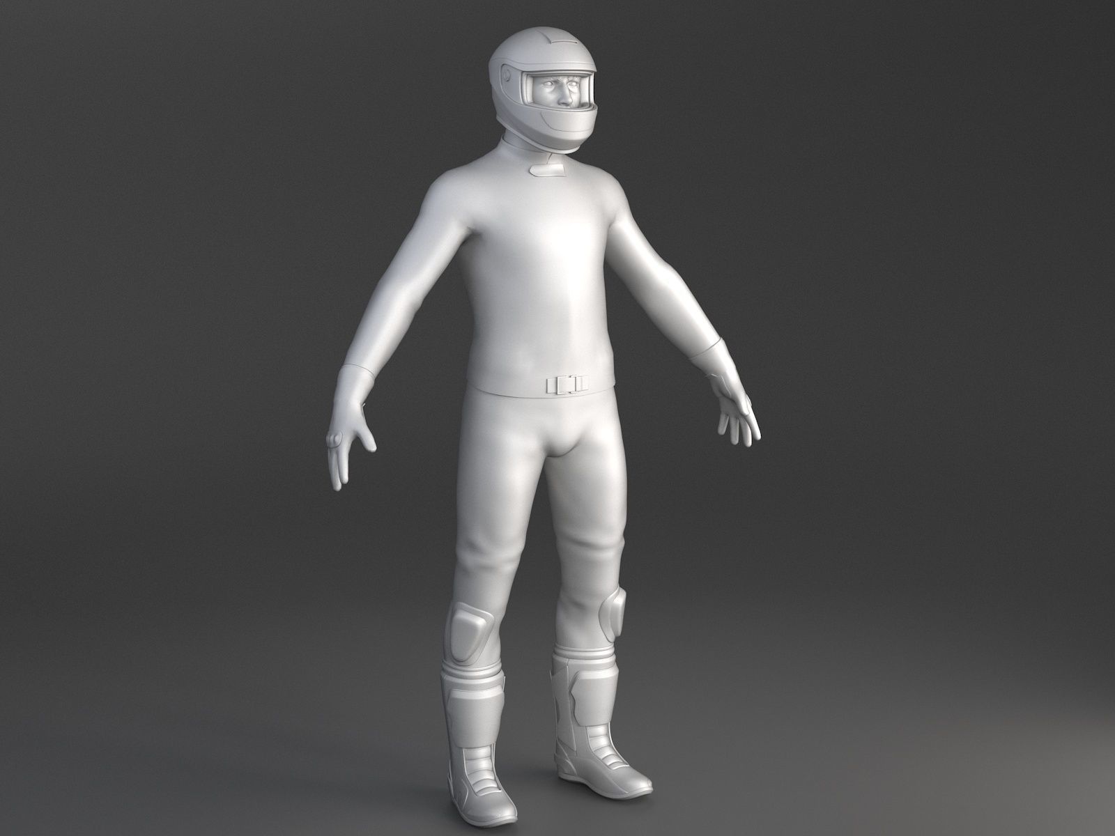 Biker Racing Motorcycle Rider 3D model rigged | CGTrader