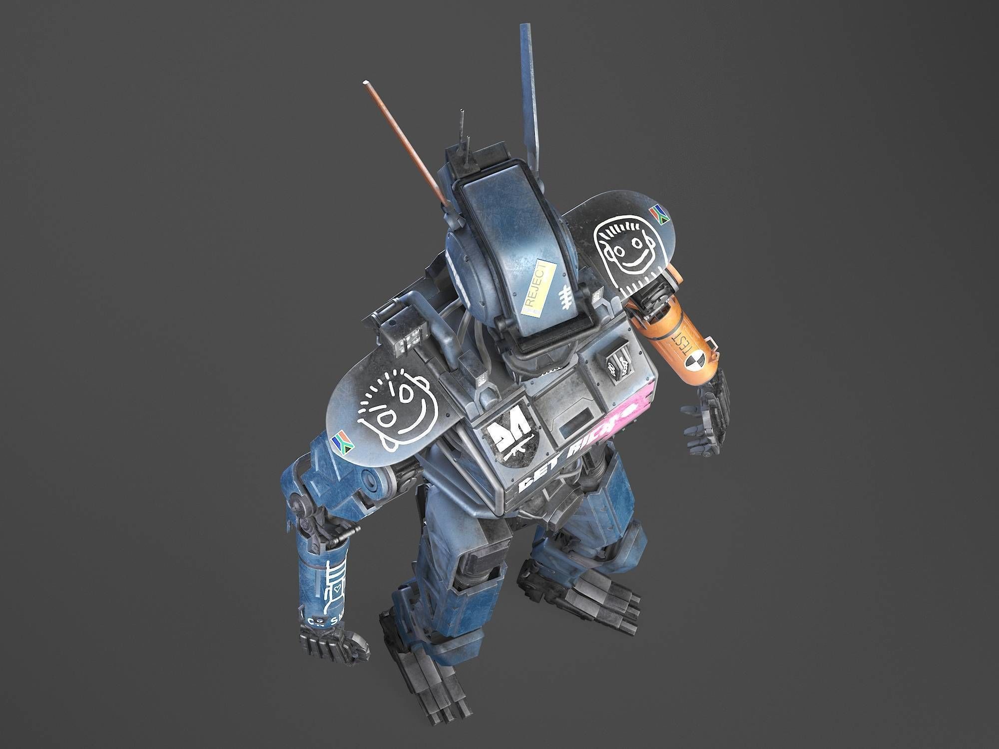 CHAPPiE Robot 3D model rigged | CGTrader