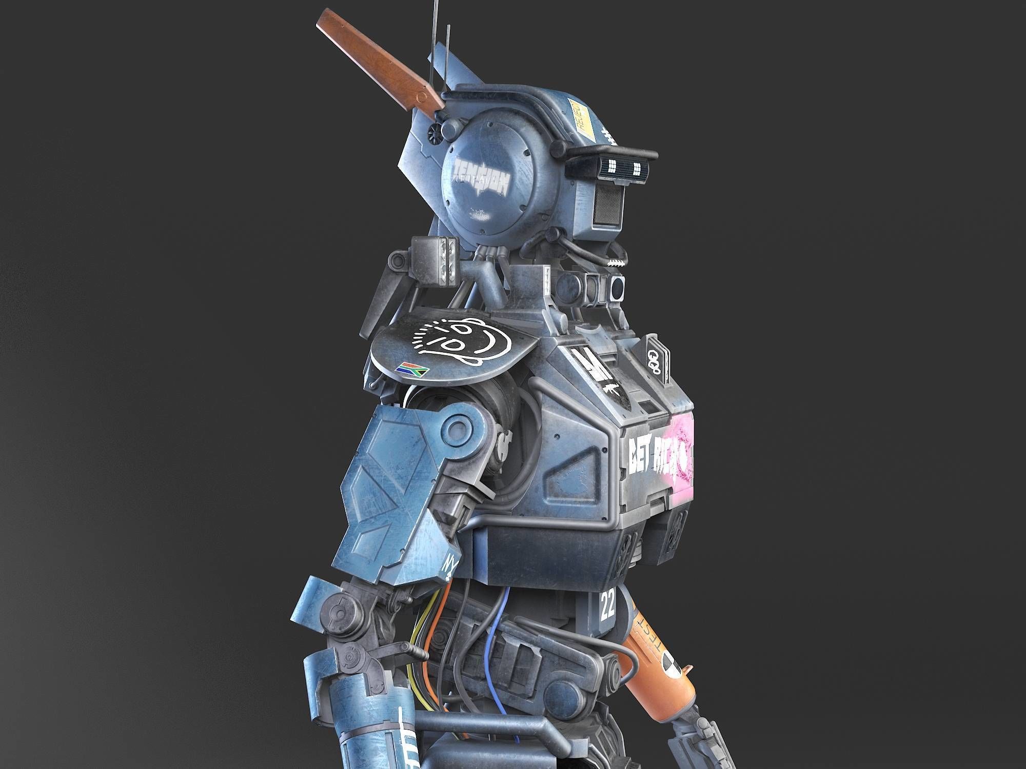 CHAPPiE Robot 3D model rigged | CGTrader