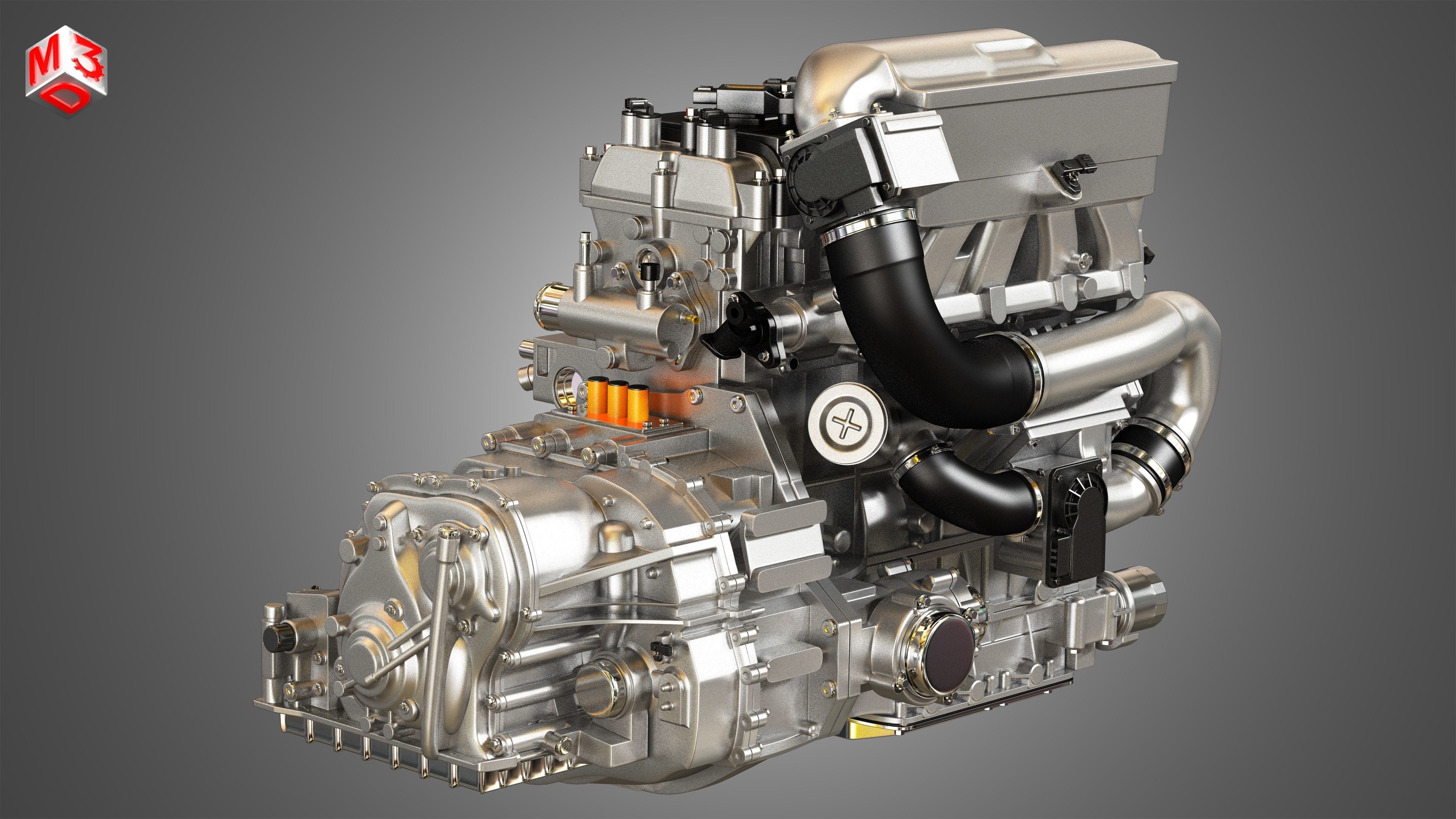 Altima Hybrid - 4 Cylinder 2012 Engine and Transmission 3D model | CGTrader