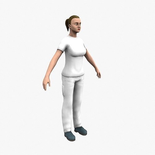 3D model Woman Worker VR / AR / low-poly | CGTrader
