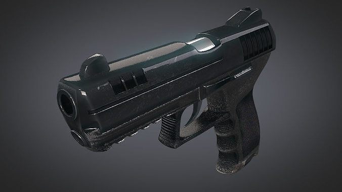 Hand Gun with Stylized Design - FREE SAMPLE free VR / AR / low-poly 3D ...