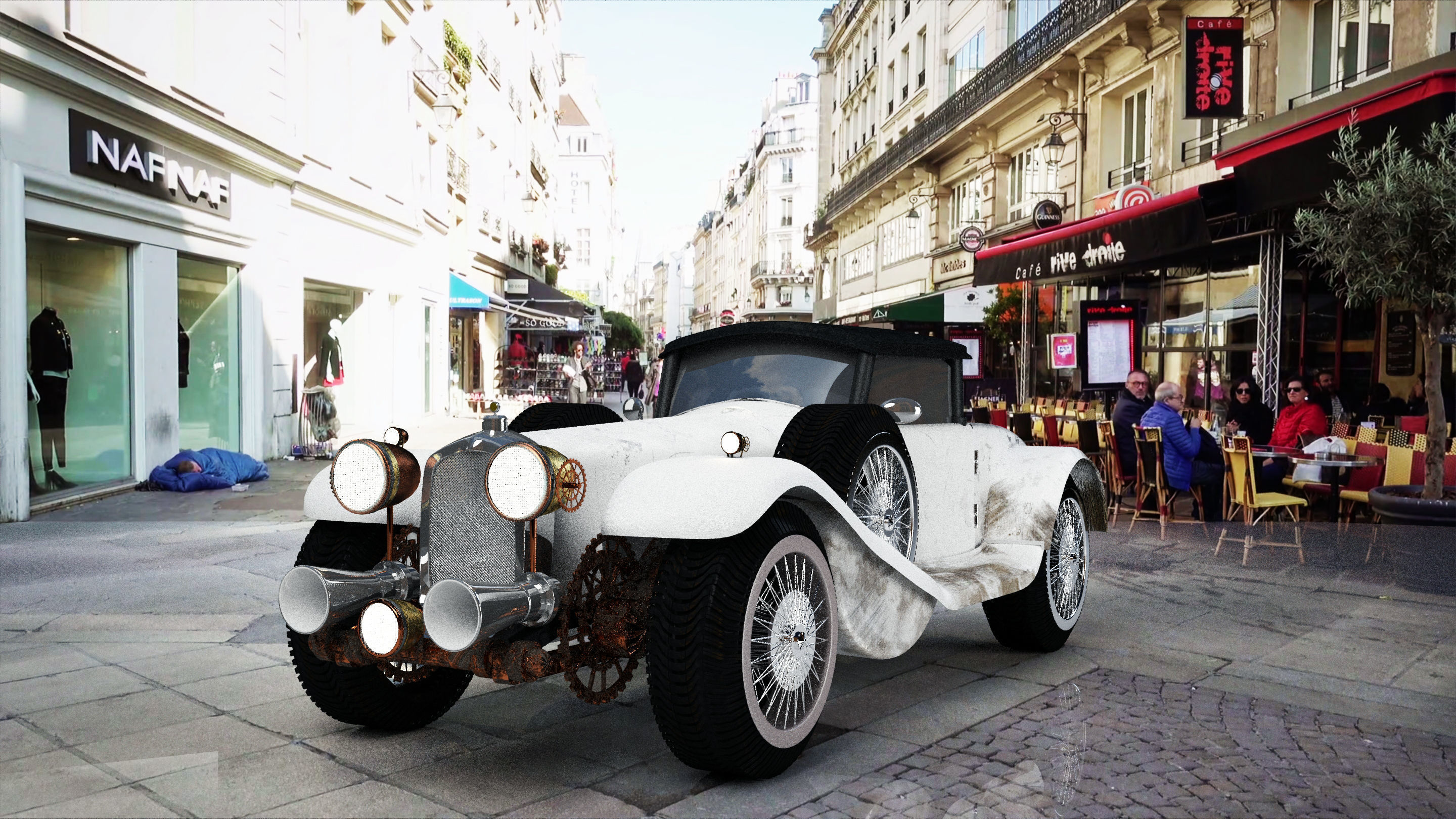 Retro Car Coupe Steampunk 1931 Duesenberg Long Wheelbase Coupe 3D model ...