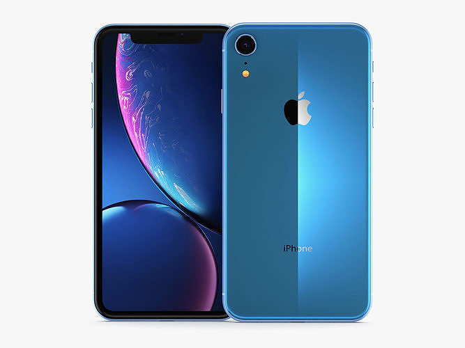 Apple iPhone XR Blue 3D model | CGTrader