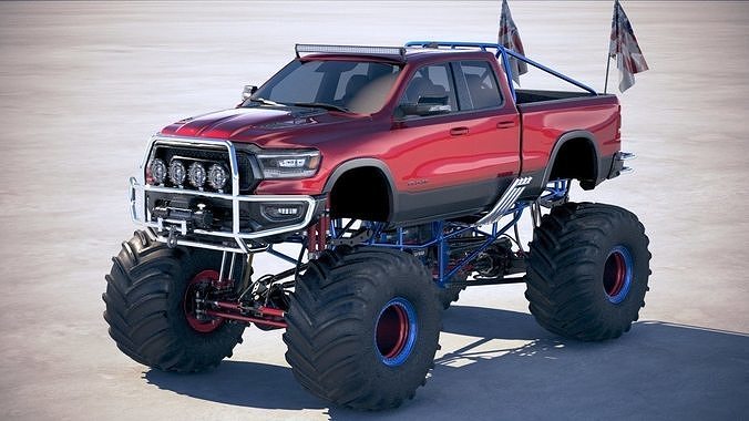 Dodge RAM 1500 Rebel 2019 Monstertruck 3D model | CGTrader