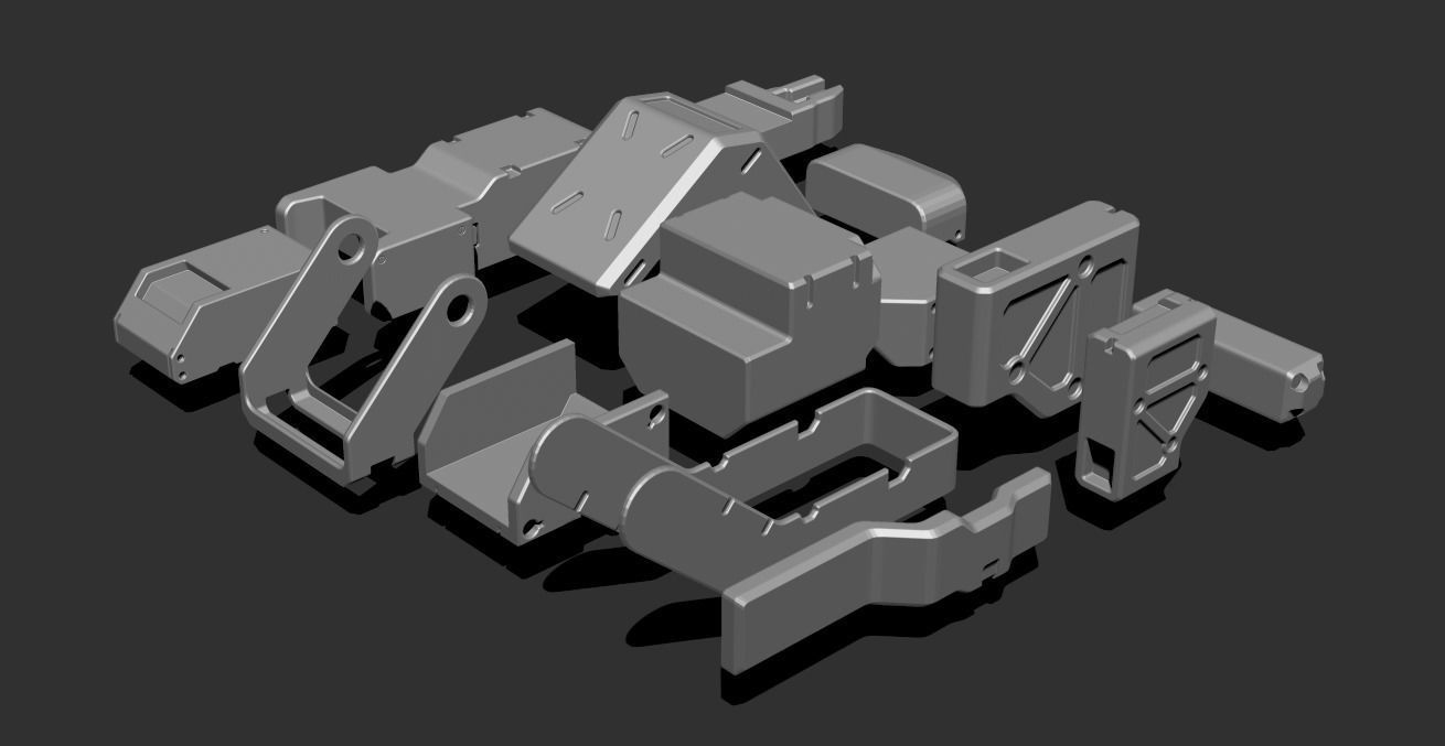 Basic Kit-Bash Vol1 free 3D model | CGTrader