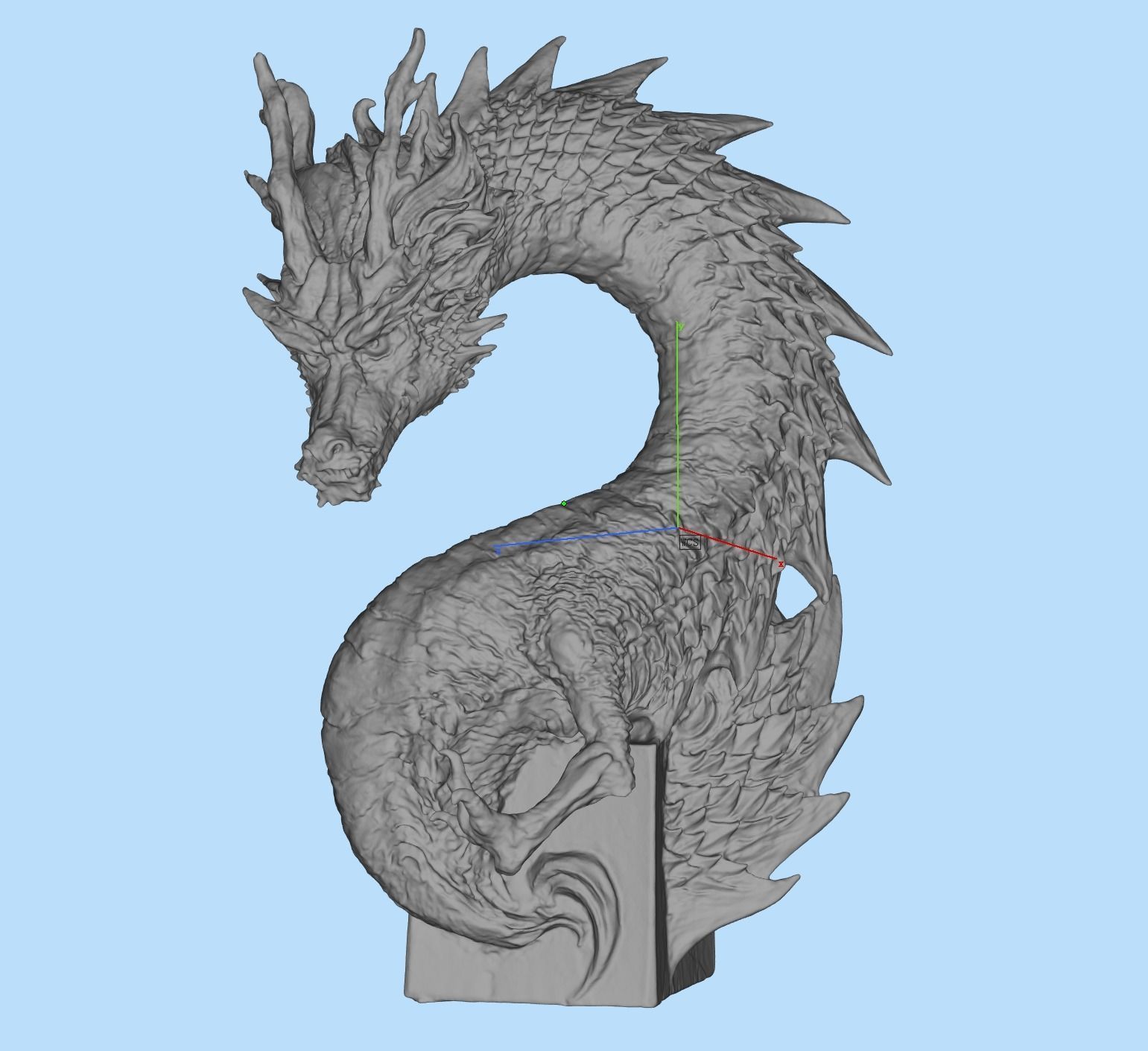 chinese dragon 3D model 3D printable | CGTrader