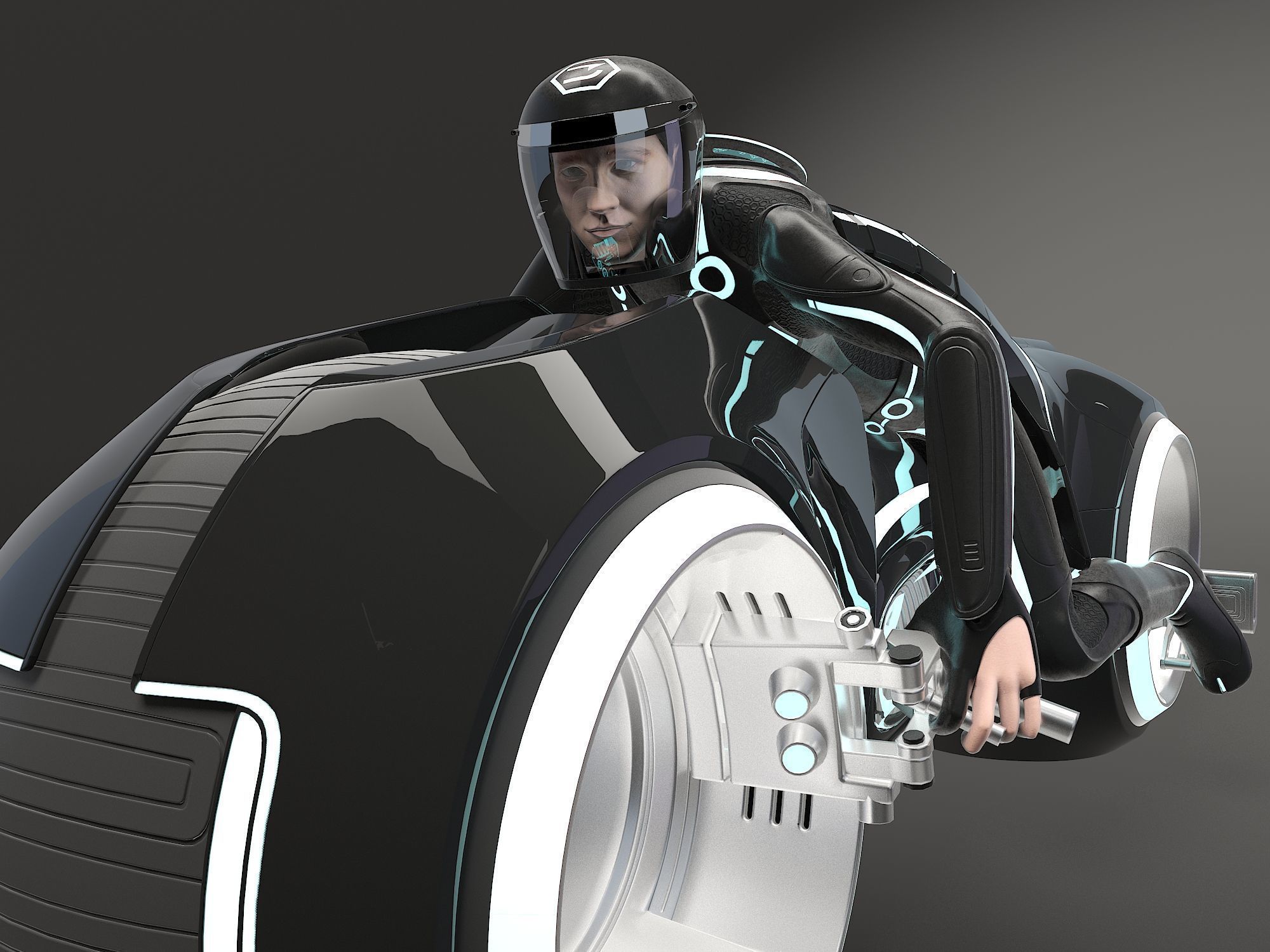 Tron Bike - Light Cycle 3D model rigged | CGTrader