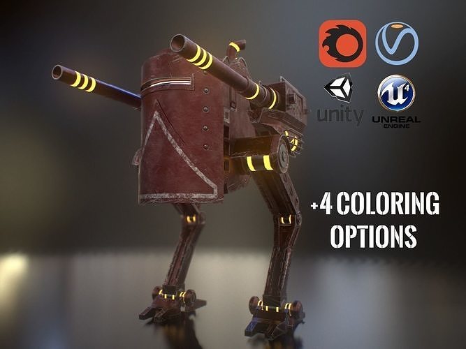 Fantasy Battle-Mech free VR / AR / low-poly 3D model | CGTrader