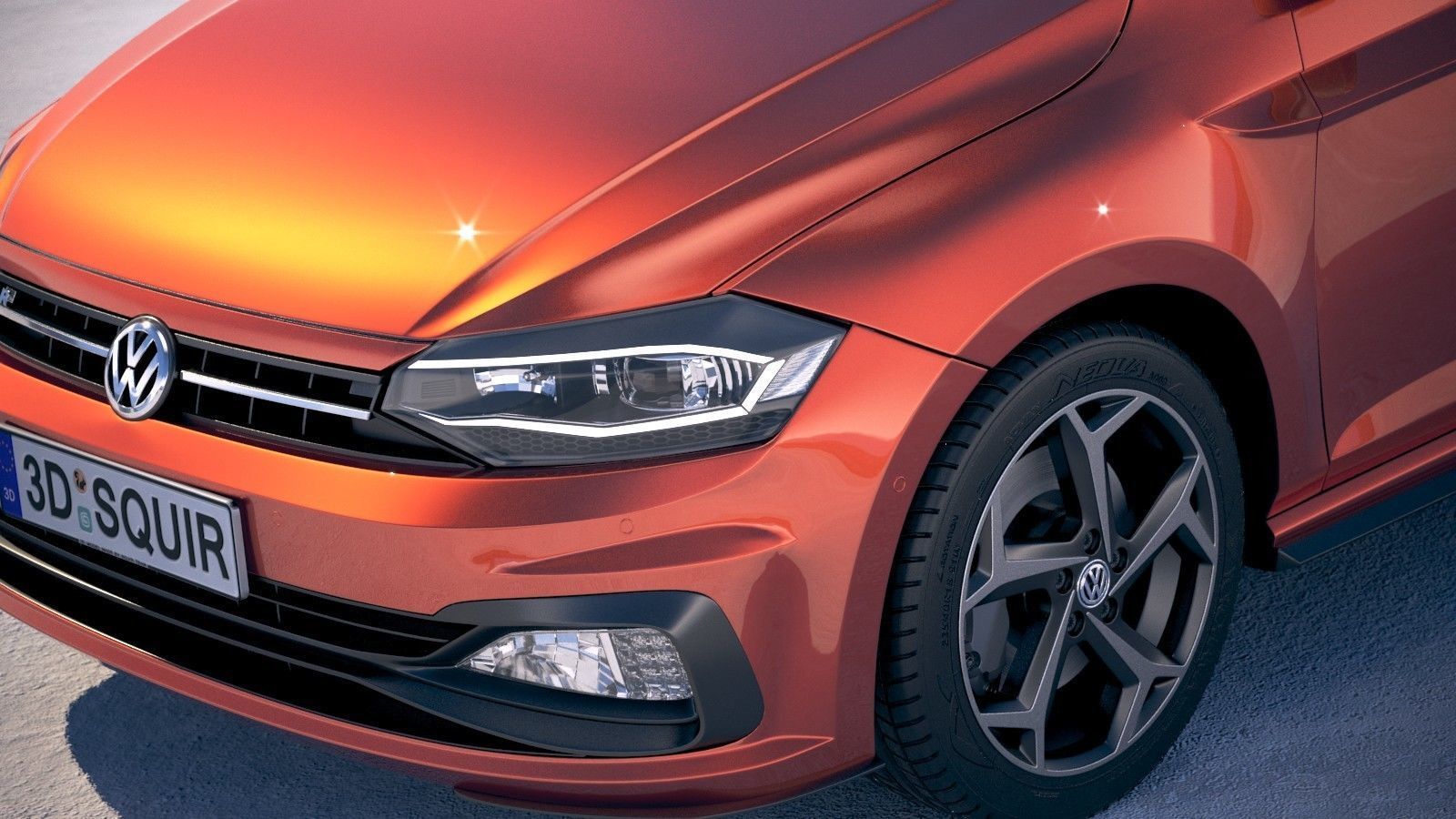 Volkswagen Polo R-line 2018 3D model | CGTrader