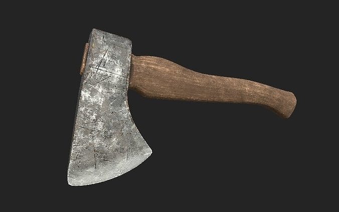 3D model 3 in 1 - Axe with 3 different textures VR / AR / low-poly ...