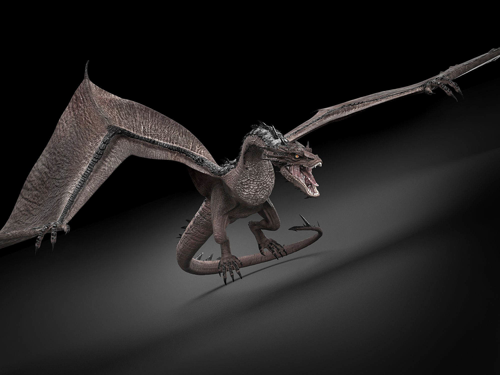 Smaug Hobbit Dragon 3D model rigged | CGTrader