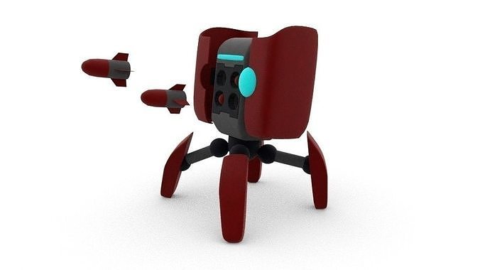 Little Rocket Robot 3D model rigged | CGTrader