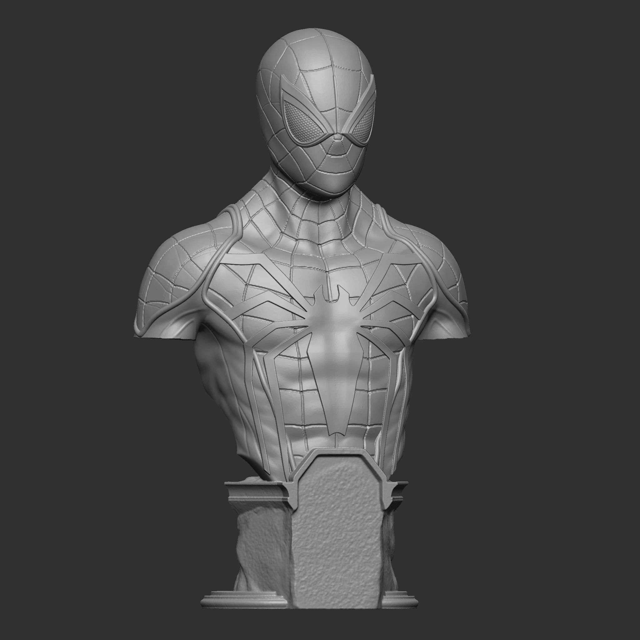 Spiderman statue bust 3D model 3D printable | CGTrader