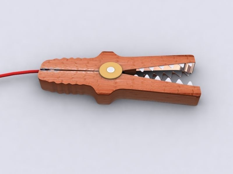 alligator clip 3D design 3D model 3D printable | CGTrader