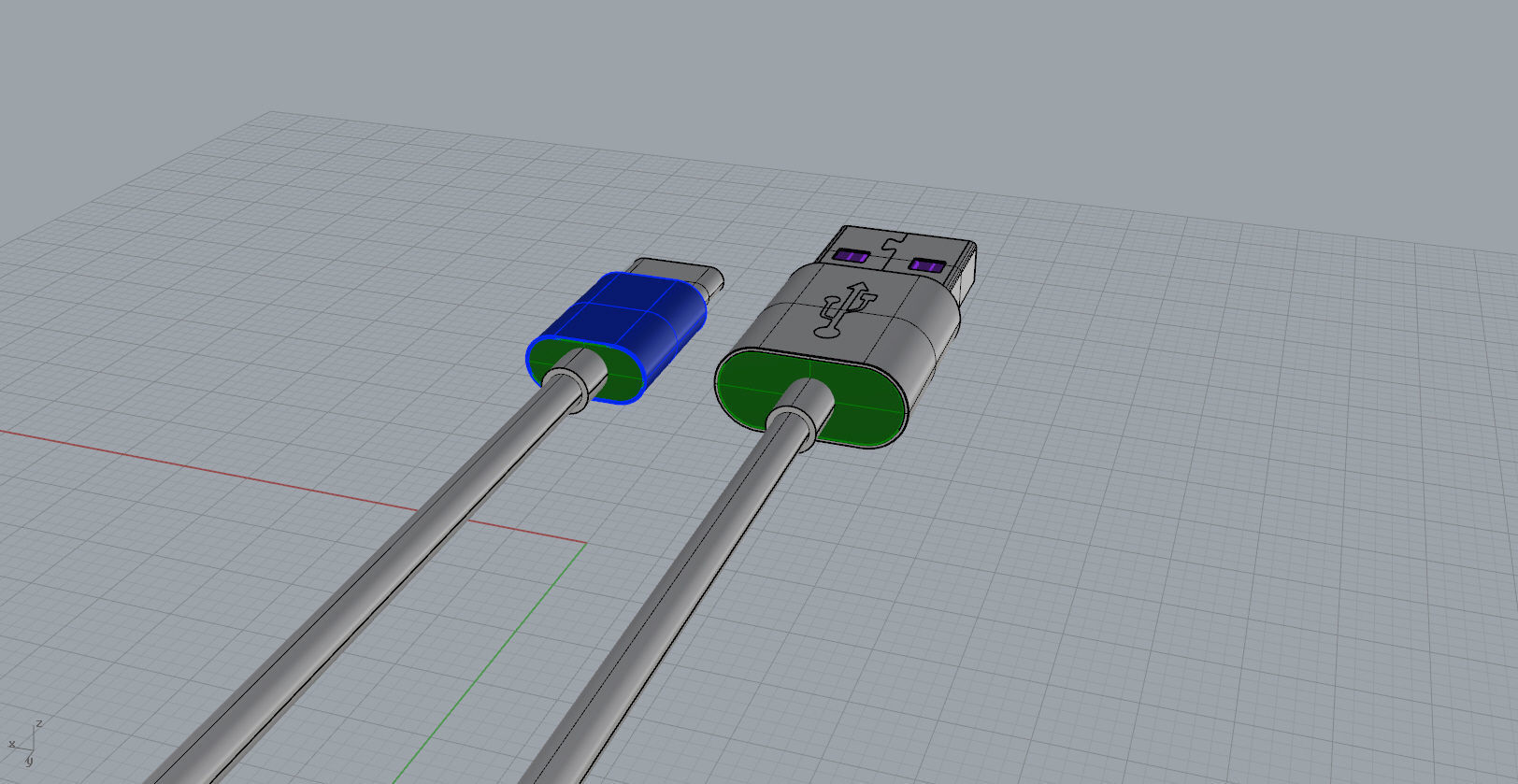TYPE C USB CABLE 3D model 3D model 3D printable | CGTrader