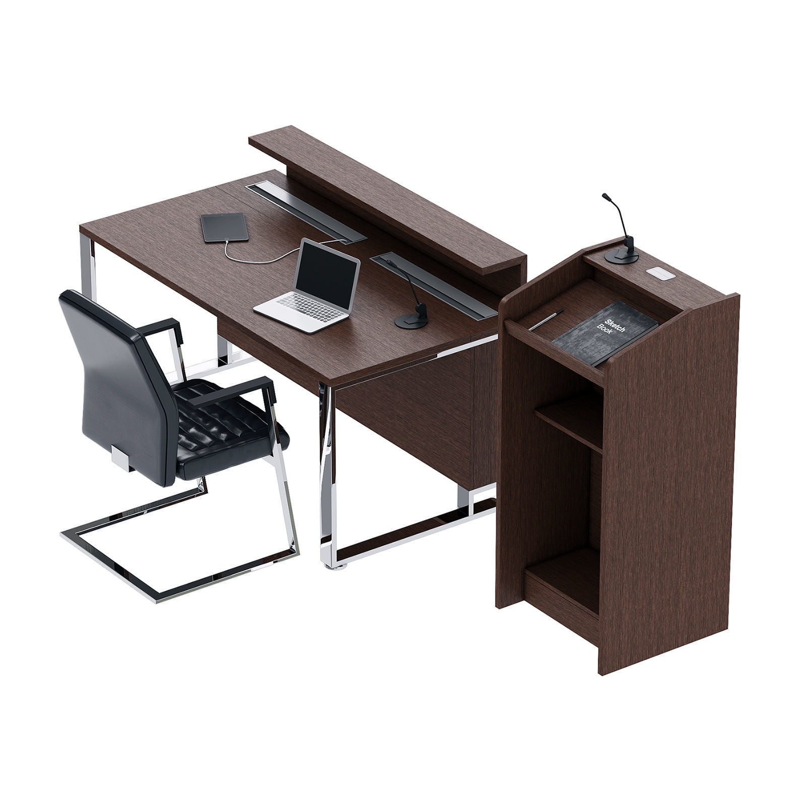 LAS I-MEET Presidium table and tribune 3D model | CGTrader