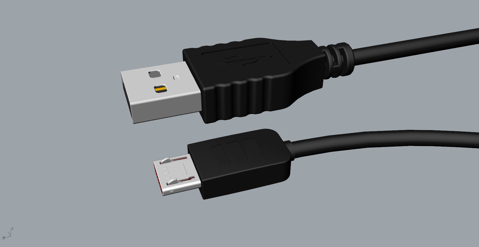 Original Micro USB 3d model design 3D model 3D printable | CGTrader