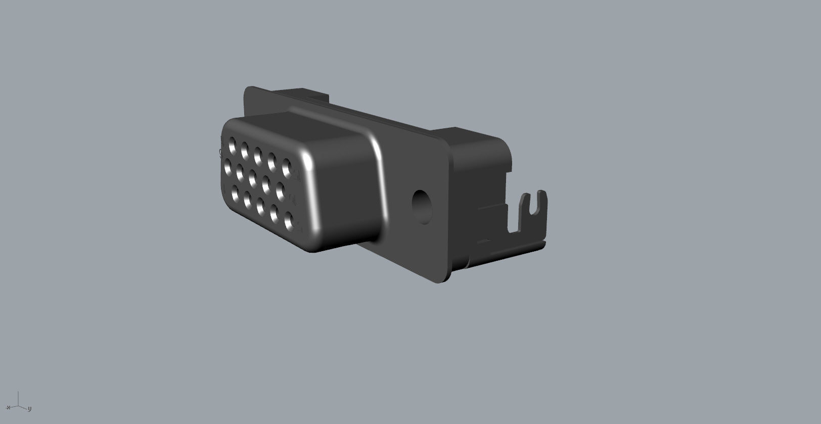 VGA cable interface 3D model 3D model 3D printable | CGTrader