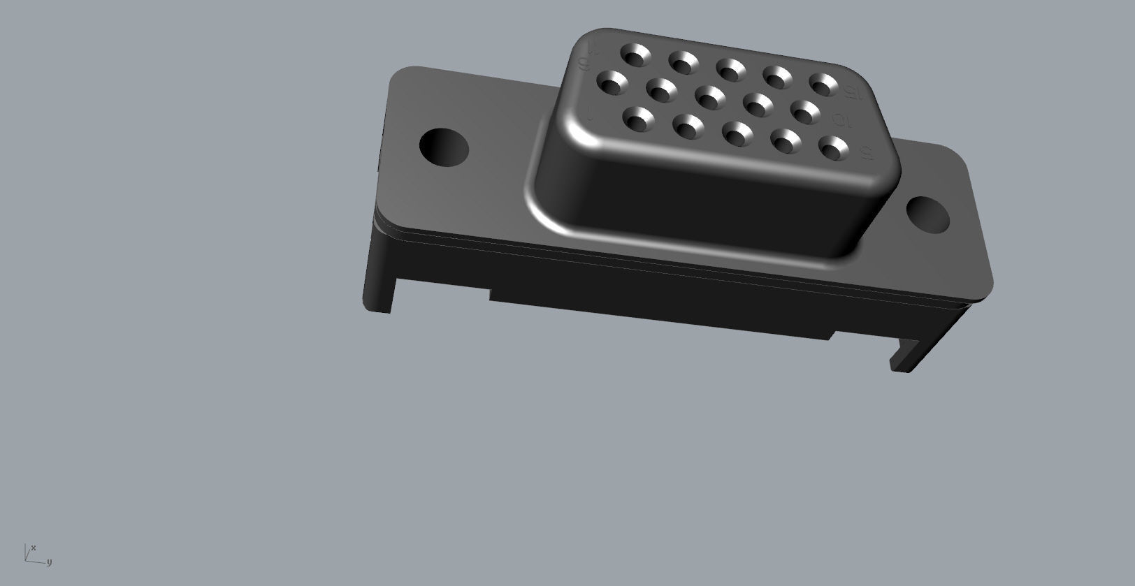 VGA cable interface 3D model 3D model 3D printable | CGTrader