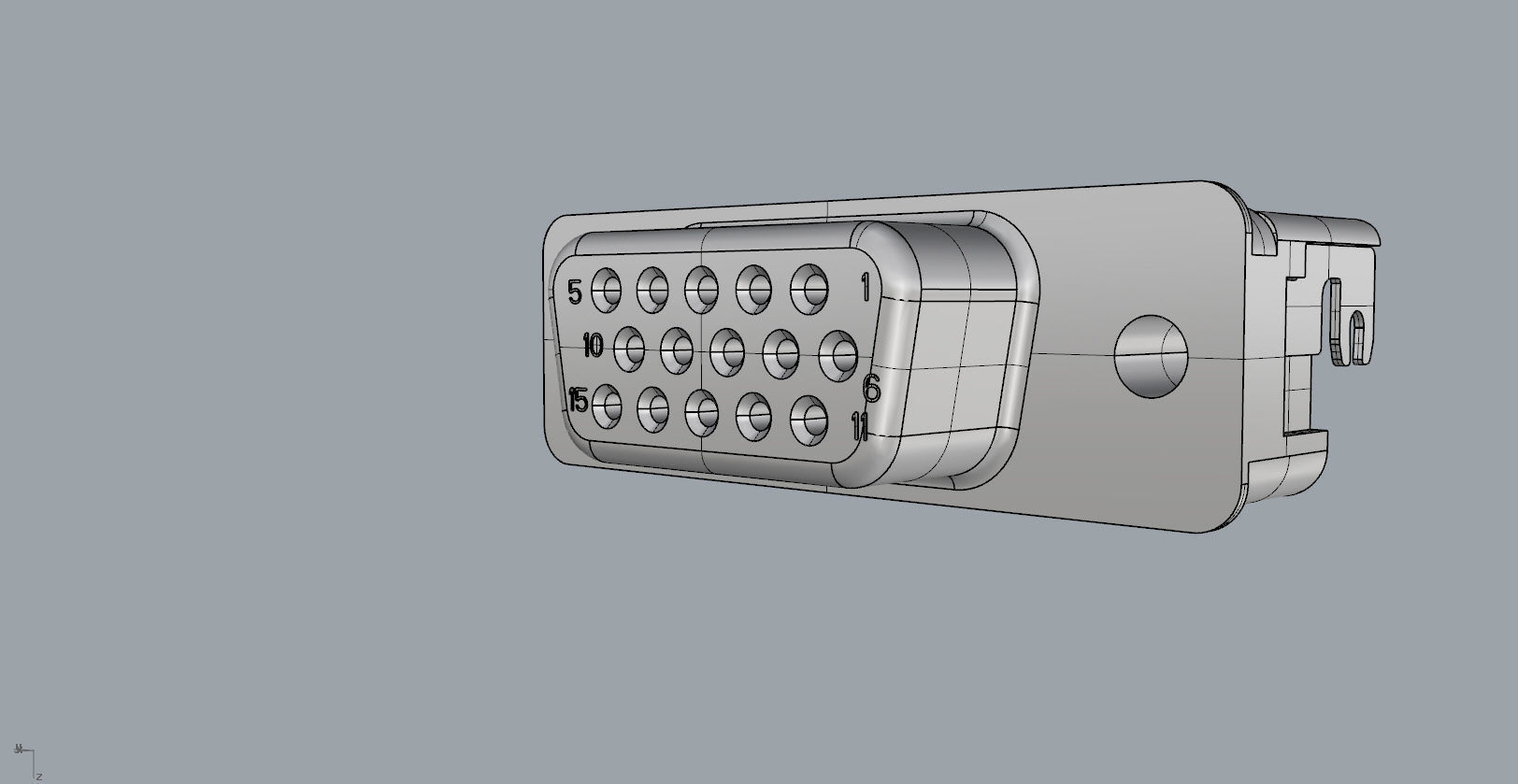 VGA cable interface 3D model 3D model 3D printable | CGTrader