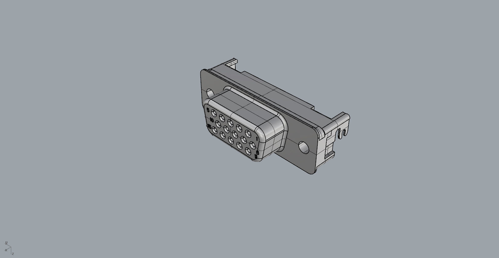 VGA cable interface 3D model 3D model 3D printable | CGTrader