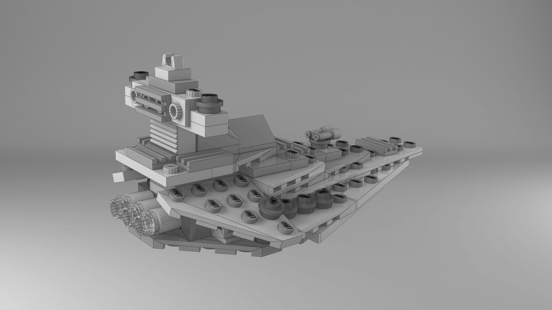Lego Mini Star Destroyer 3D model | CGTrader
