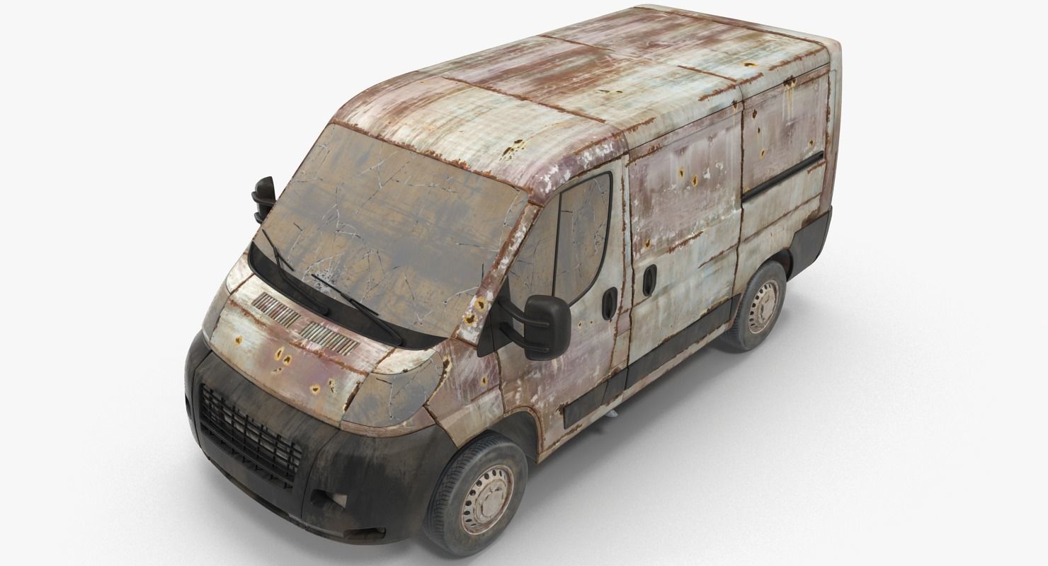 Rusty Van 02 3D model | CGTrader
