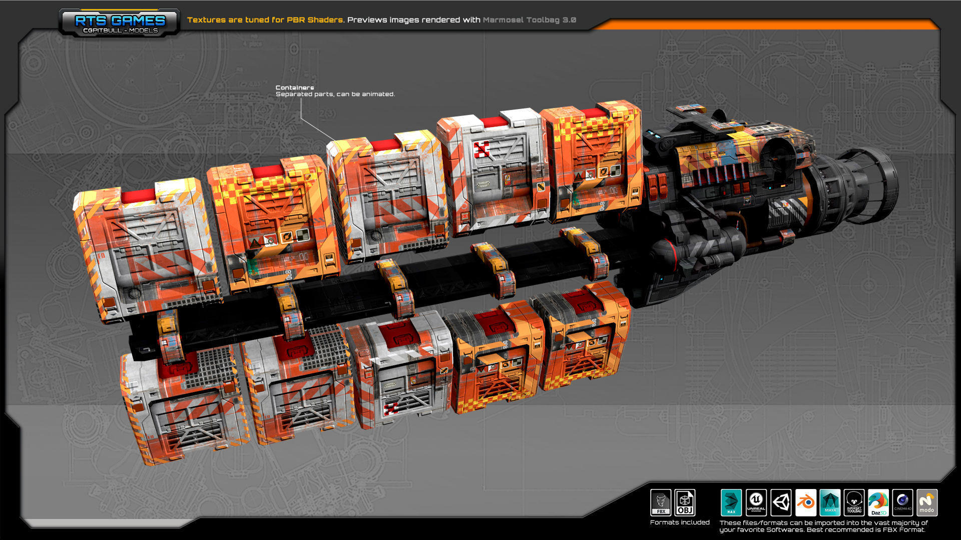 3D model FEDERATION Freighter GB2 VR / AR / low-poly | CGTrader
