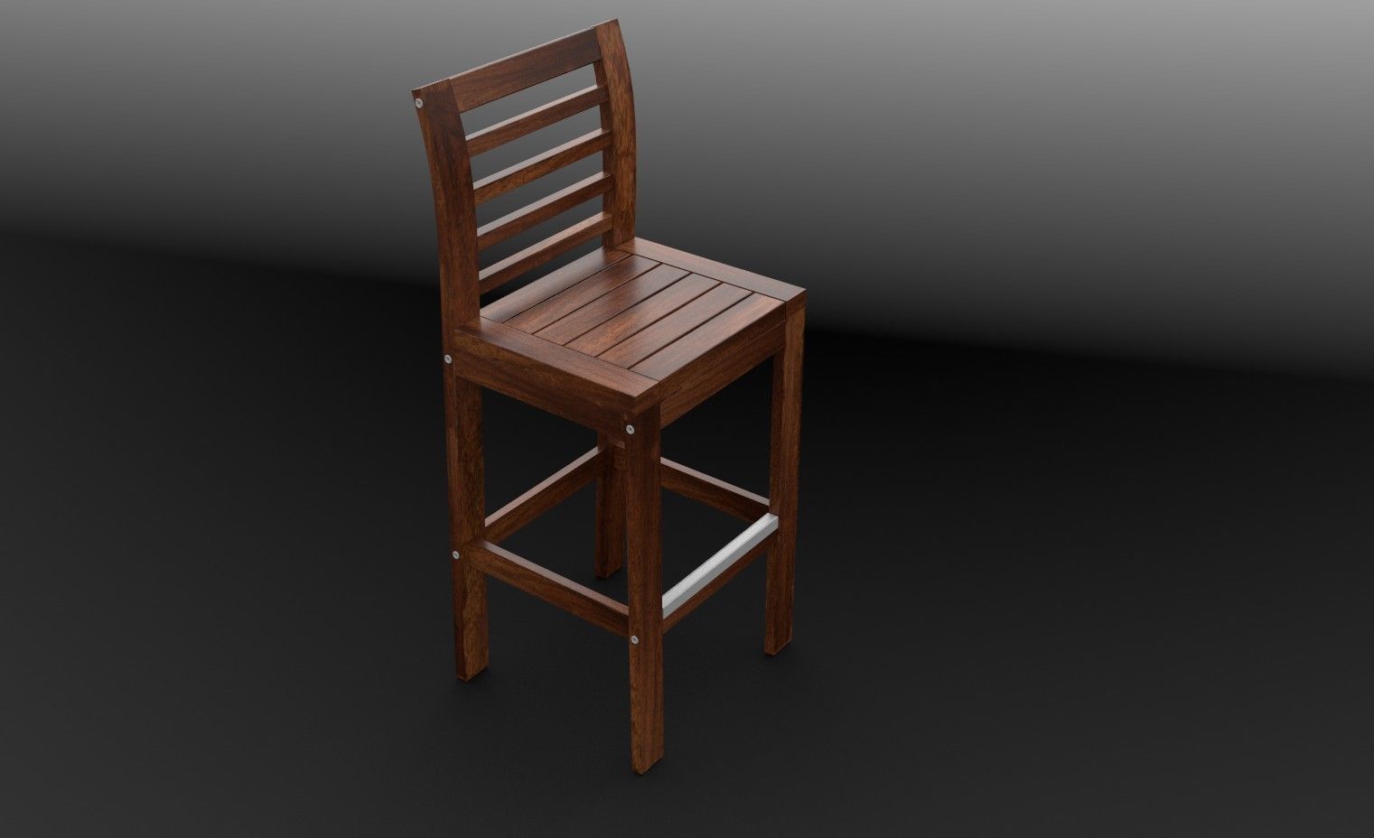 3D model Bar stool with backrest VR / AR / low-poly | CGTrader