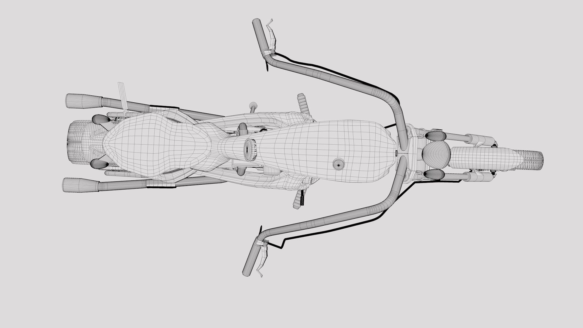 CHOPPER CUSTOM FIRE HARLEY DAVIDSON 3D model | CGTrader